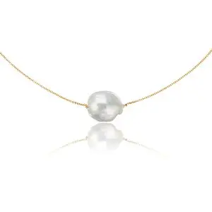 LILY & ROO Baroque Pearl Choker - Gold
