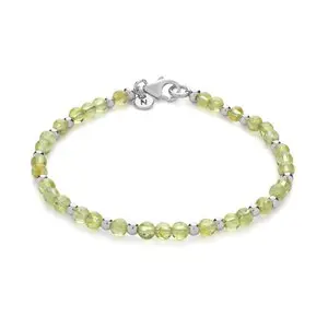 NELLOU JEWELLERY Jewel Bead Peridot Bracelet - Green