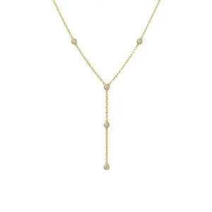 LILY FLO JEWELLERY Aurora Diamond Twin Lariat Y Necklace - Gold