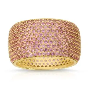NATIVE GEM Billionaire Cigar Style Ring - Pink