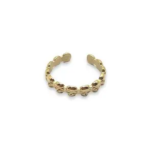 JAGGED HALO JEWELRY Eternity Skull Ear Cuff - Gold