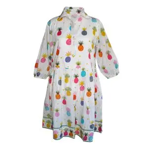 MARY MARSHMALLOW Frannie Pineapple Print Short Dress