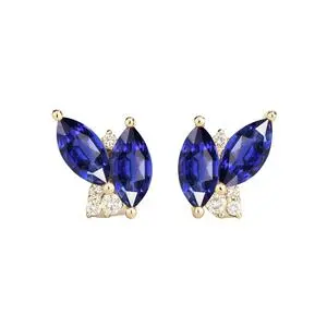 JUVETTI  Vento White Gold Earrings With Sapphire And Diamond