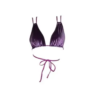 BRASINI SWIMWEAR Bruna Velvet Bikini Top - Purple