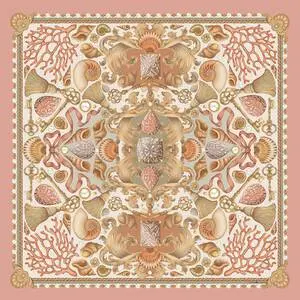 EMILY CARTER Neutrals / The Nautical Baroque Silk Scarf L - Orange