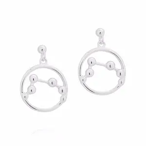 YASMIN EVERLEY JEWELLERY Aries Astrology Drop Stud Earrings - Silver