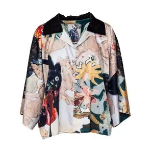 ARTISTA Artist Printed Polyester Satin Blouse