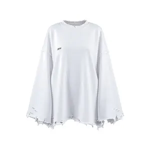 MYSIMPLICATED Oversized Cotton Sweater - White