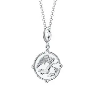 LILY CHARMED Sterling Iris Charm Necklace - Silver