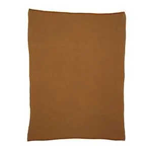 In2green Merino Wool Sustainable Knit Solid Textured Throw Blanket Wool Cardigan - Brown