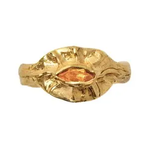 ASSUWA Eye Of Ra Citrine Ring - Gold