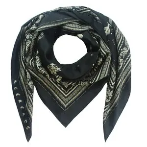KLEMENTS Silk Scarf In Ancient Hearts - Black