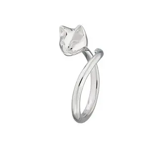 LILY CHARMED Adjustable Cat Ring - Silver