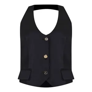 MAVLO Satin Halter Neck Vest