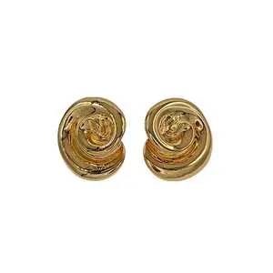 MONARCH Sculpted Spiral Stud Earrings - Gold