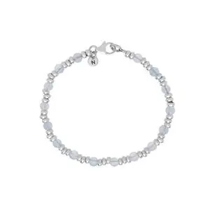 NELLOU JEWELLERY Gem Aquamarine Sterling Silver Bracelet - Blue/silver
