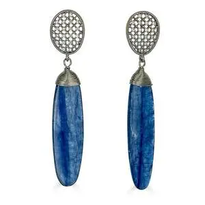 LONI PAUL JEWELRY Kyanite Dangle Earrings - Blue/silver