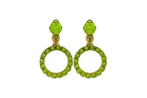 VICKISARGE Small Hoop Clip-on Earrings - Green
