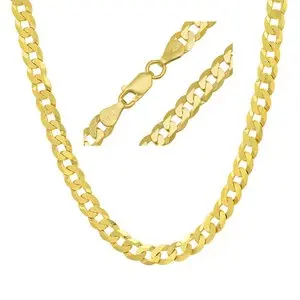 KYLIE HARPER 5.75mm Italian Miami Cuban Curb Chain Necklace - Gold