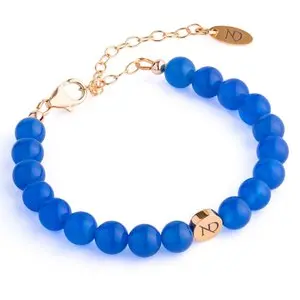 N'DAMUS LONDON Adjustable Agate Gemstone Bracelet - Blue