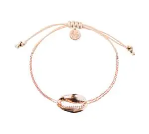ADRIANA PAPPAS DESIGNS Mini Metal Shell Chain Bracelet - Yellow
