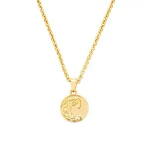 UCHI & SOTO Nami Wave Medallion Pendant Necklace - Gold
