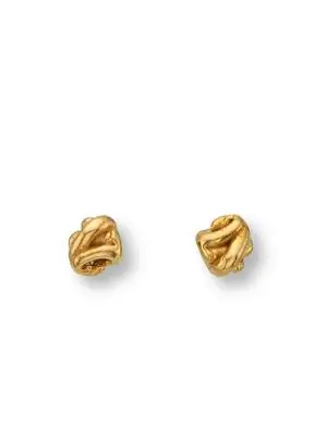 EVA REMENYI En Knot Mini 14k Earrings - Gold