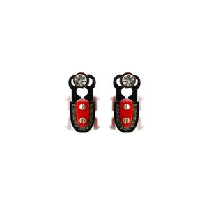 GISSA BICALHO Handmade Acrylic Scarab Earrings - Pink/black