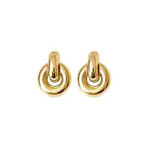 MONARCH Geometric Link Drop Earrings - Gold