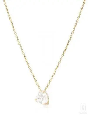 THE JEWELZ Heart Shaped Pendant Necklace - Silver/yellow/gold