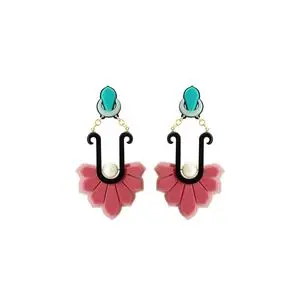 GISSA BICALHO Acrylic Daisy Earrings - Pink