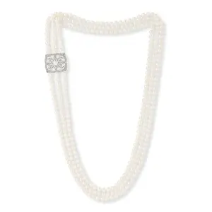 PEARLS OF THE ORIENT ONLINE Gratia Triple Strand Cultured Freshwater Pearl Necklace - White