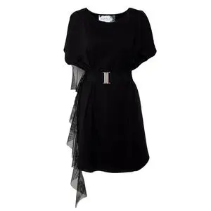 ARTISTA Relaxed Fit Dress With Mesh Frill