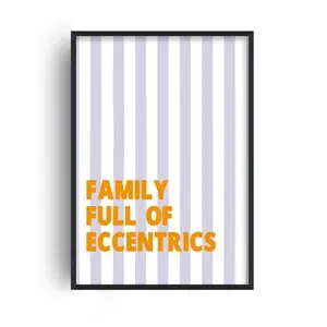 FANCLUB Family Full Of Eccentrics Oasis Retro Music Giclée Art Print A2 - White
