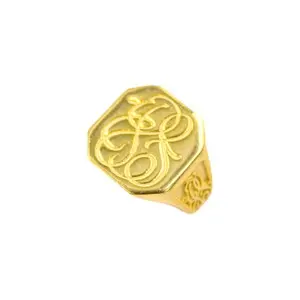 1610ISTANBUL Art Nouveau Signet Ring