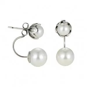 ANGEL BAROCCO Double Side Pearl Earrings