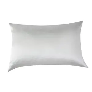 SOFT STROKES SILK Pure Mulberry Silk Pillowcase Queen Grey - Silver