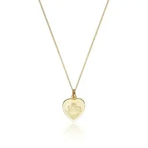 LILY & ROO Heart St Christopher Pendant Necklace - Gold