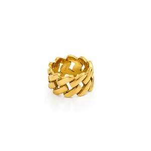 ADIBA Mega Chain Links Stainless Steel Ring - Gold