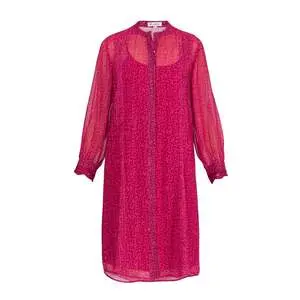 NIZA By Pink Printed Long Sleeve Shirt Dress