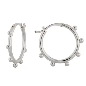 BERMUDA WATCH COMPANY Annie Apple Elsie Bobble Hoop Earrings - Silver