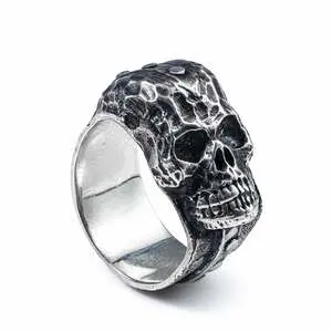 GERMAN KABIRSKI Seraph Skull Sterling Ring - Silver