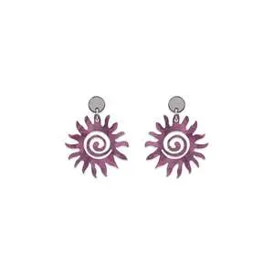 TOOLALLY Sun Amethyst Pearl Earrings - Purple