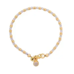 NELLOU JEWELLERY Crystal April Birthstone Bracelet - Gray/yellow