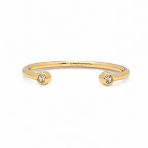 MISS CECILIA Twin Spark Cuff Bangle - Gold