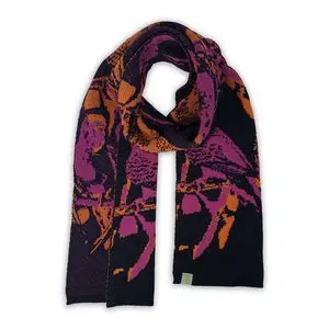OTTO & SPIKE Black / Pink / Orange Scarves Budgie Cinnamon Orange, Hibiscus Pink - Black/pink/orange