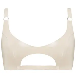ELISSA POPPY Latex Cut Out Bralette - White