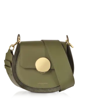LE PARMENTIER Yucca Suede And Leather Shoulder Bag Green