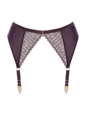 BONBON LINGERIE Harmony Suspenders Belt - Brown