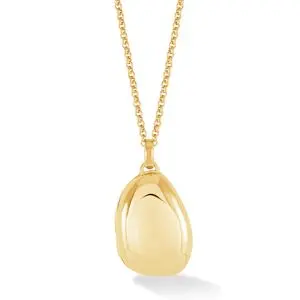 DOWER & HALL Pebble Photo Locket Pendant - Gold